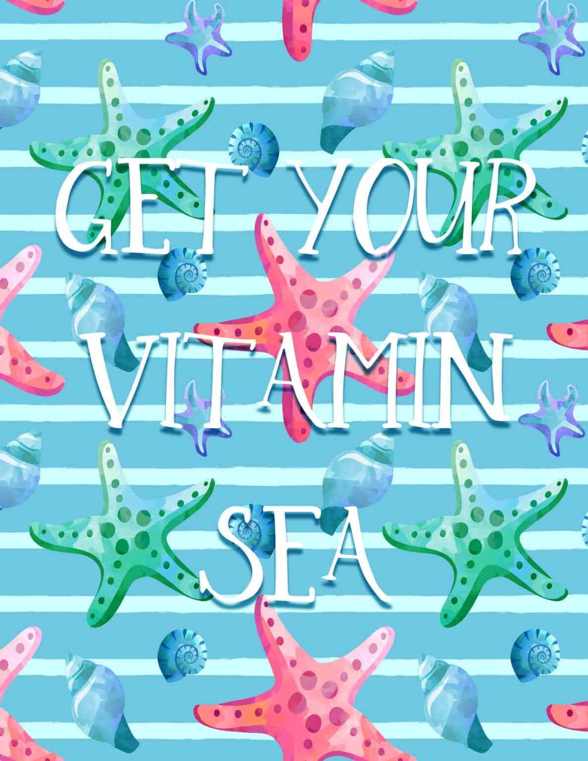 Summer art prints are the July Free Printable from jeni ro designs
