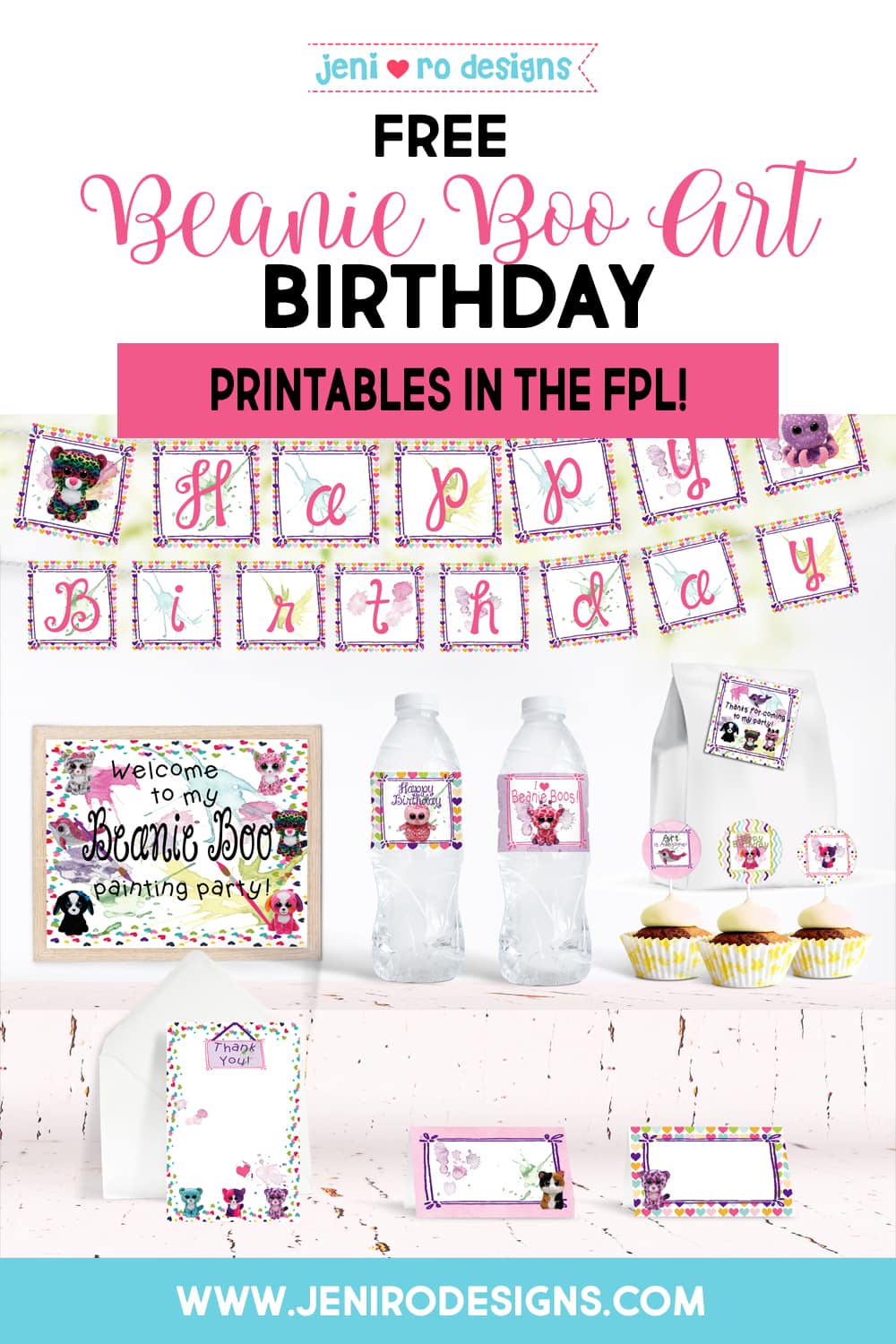Beanie Boo birthday party for your little artist!