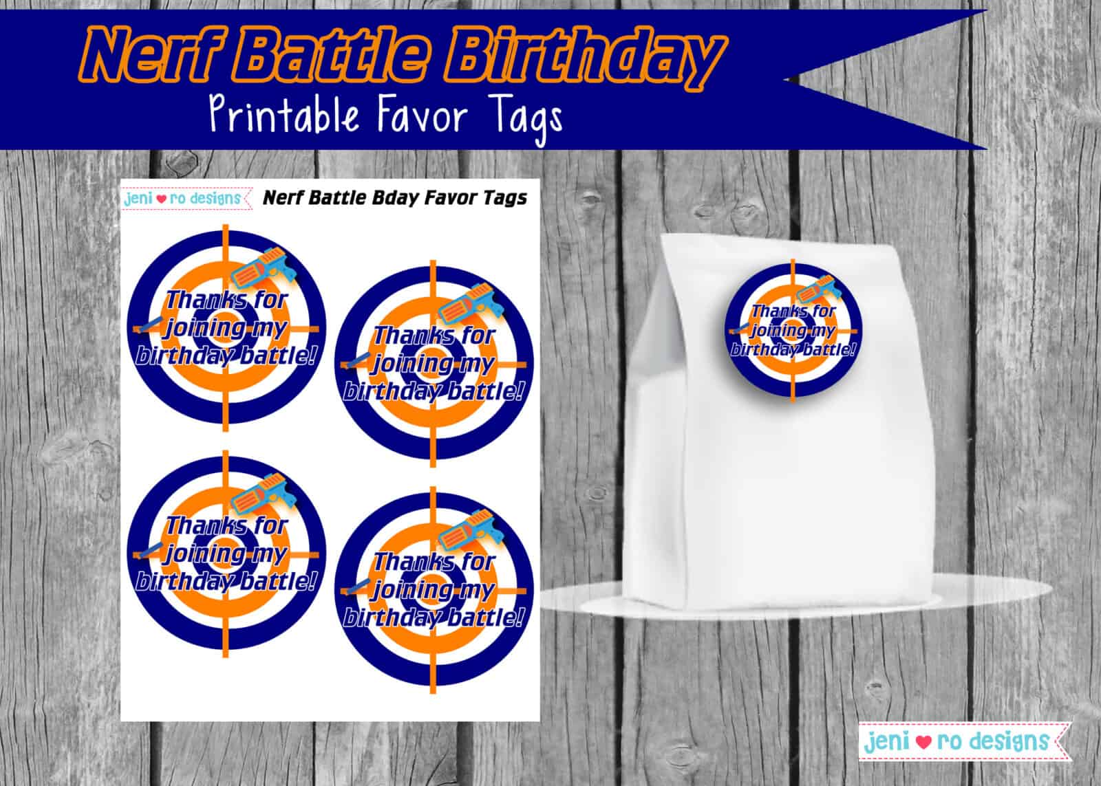 Nerf Battle Birthday party printables to throw an awesome party!
